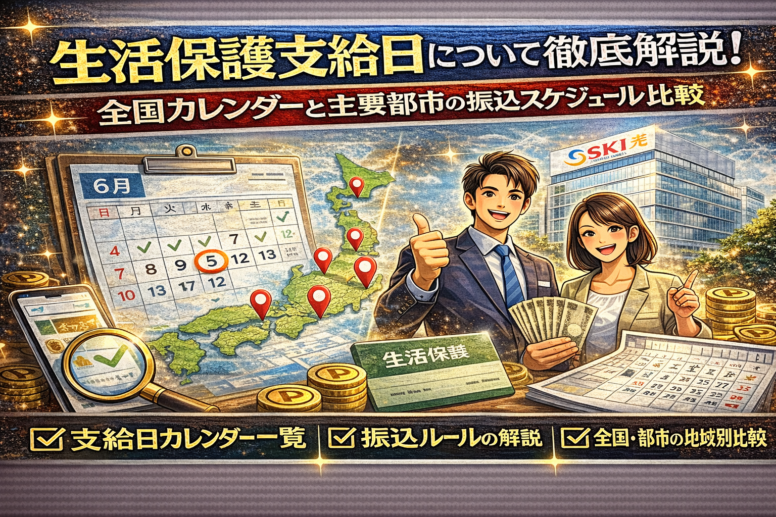 生活保護支給日について徹底解説！全国カレンダーと主要都市の振込スケジュール比較 - ライフジョイジャーナル